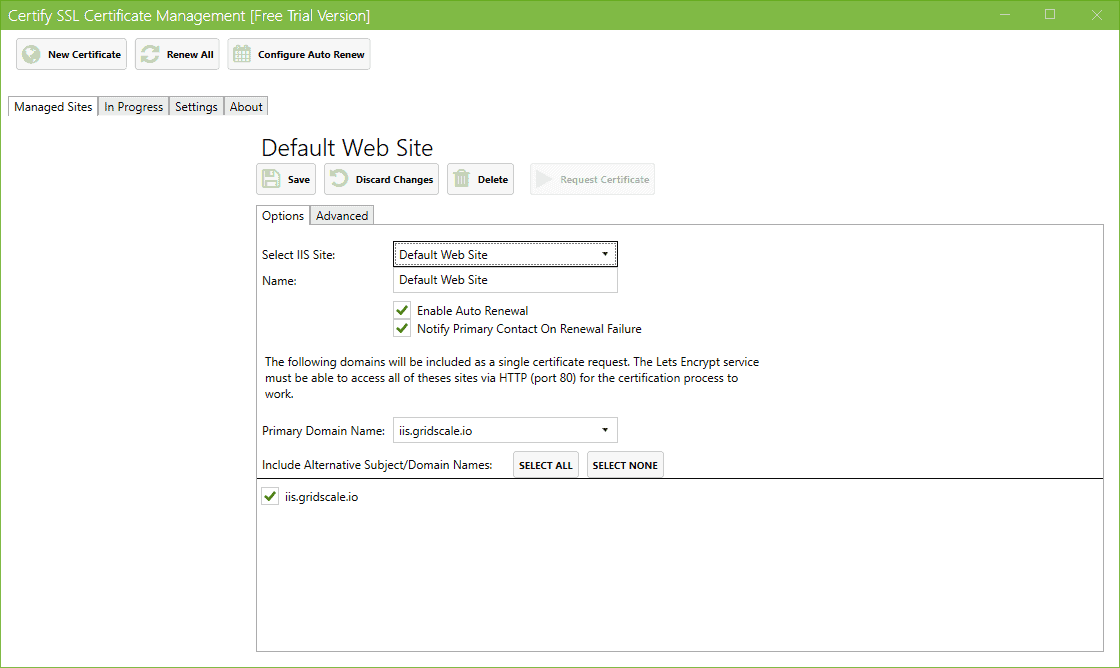 Free SSL Certificate From Let’s Encrypt to Microsoft IIS