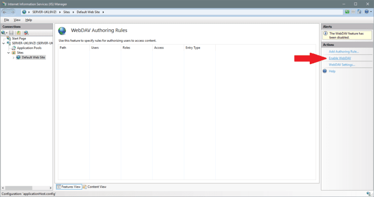 Setting up WebDAV on Windows Server 2016 - gridscale