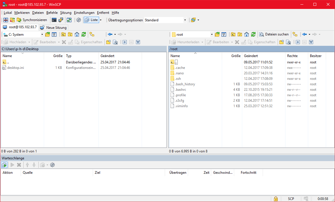 Secure transfer of files between Linux and Windows via SCP - gridscale